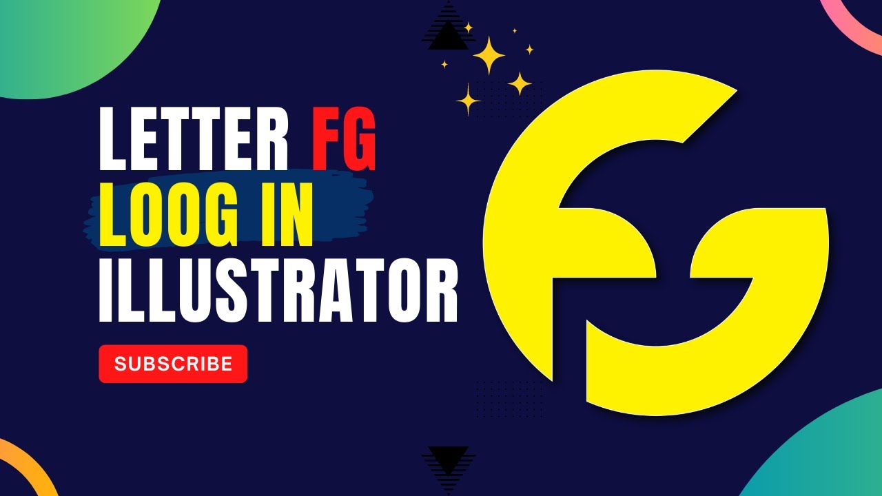 How to create letter F & G logo in Illustrator | letter mark logo ...