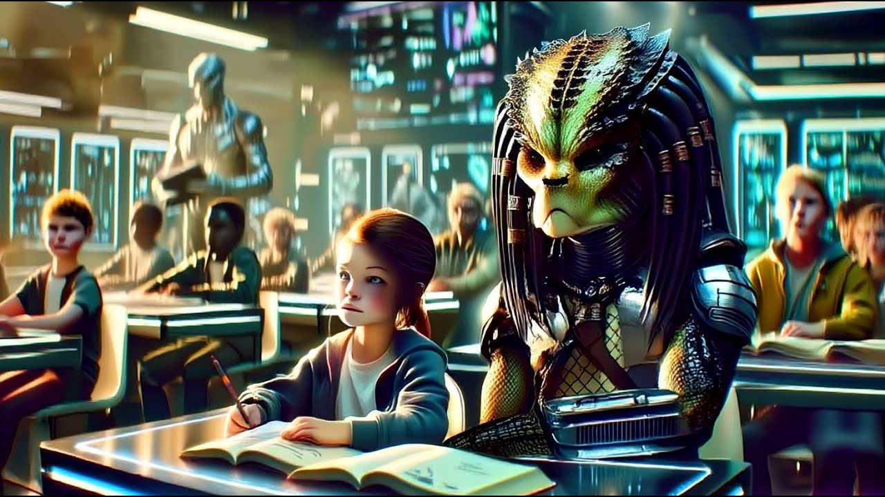 A Predator Cub Sat Down Beside the Human Girl—The Teacher Nodded and ...
