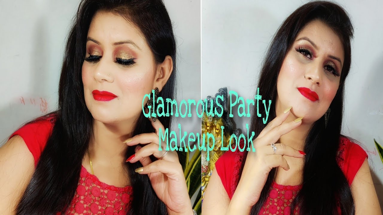 Glamorous Party Makeup Look 🌺💥💞 - YouTube