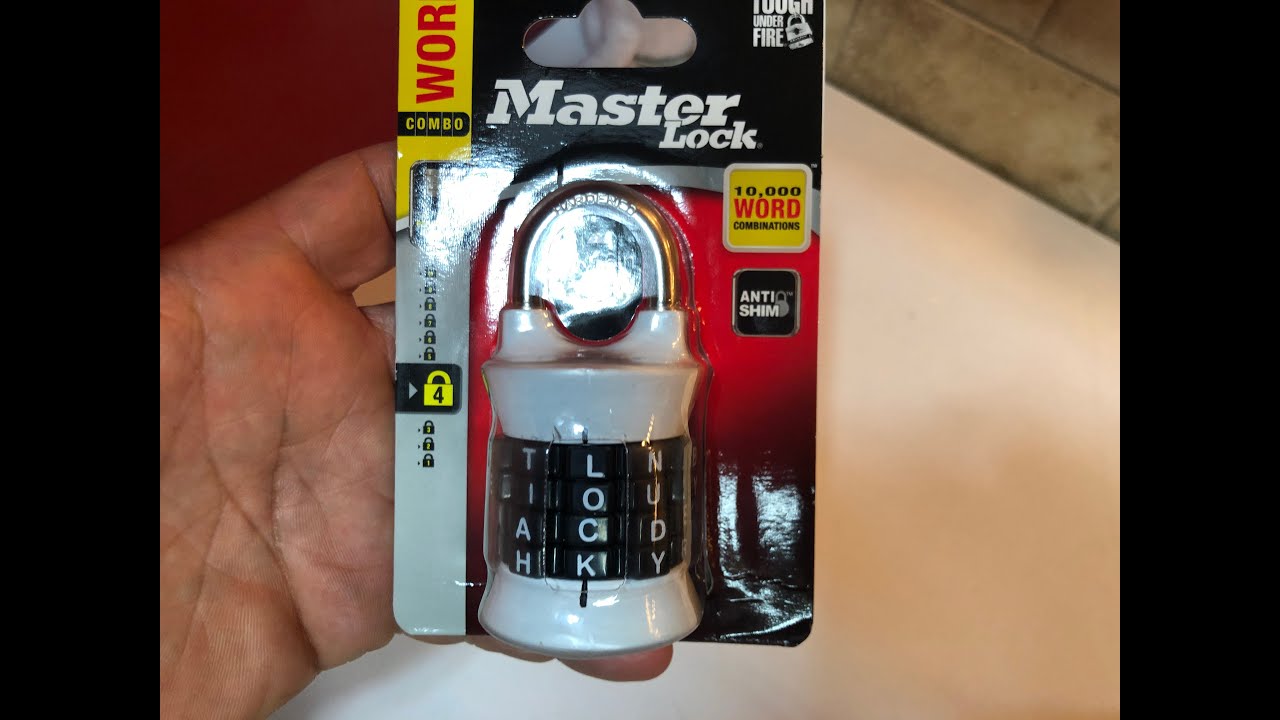 Master Lock 1535DWD Locker Lock Set Your Own Word Combination Padlock 1 ...