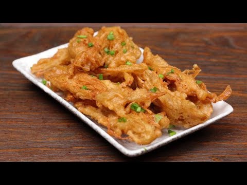Crispy deep fried enoki mushrooms | Easy enoki mushroom recipe - YouTube