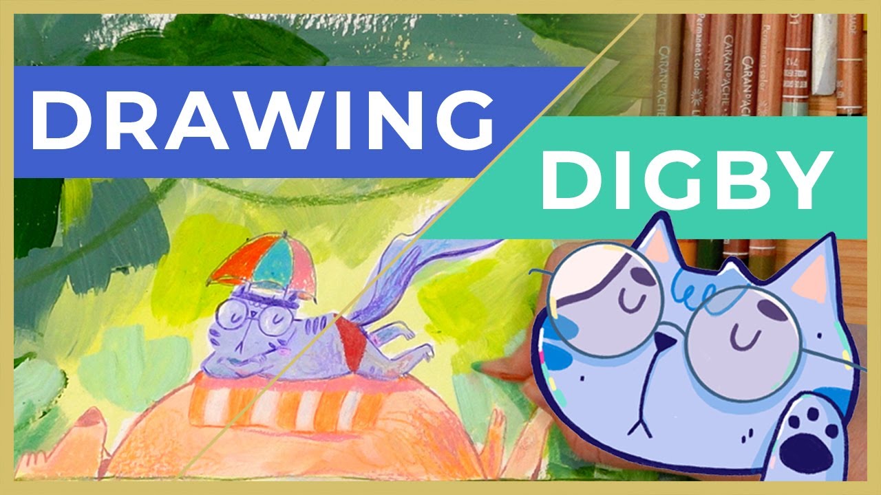 DRAWING DIGBY | Character Design and Autumn Week | Grumpy Cat - YouTube