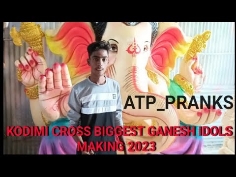 kodimi cross biggest ganesh idols making 2023 - YouTube
