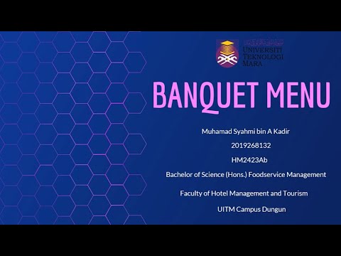 Banquet Menu - Various Types of Foodservice Operation Menu (HTF552 ...