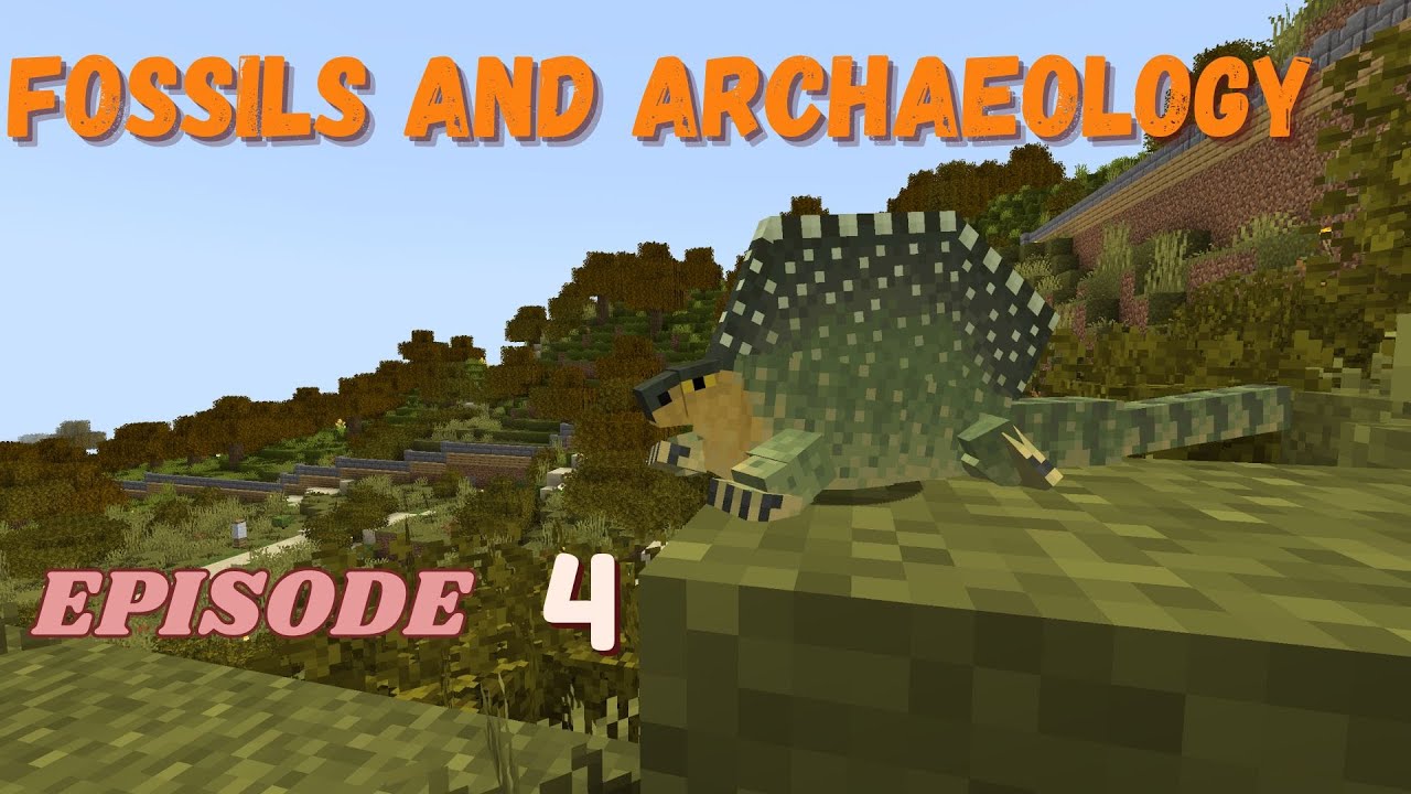 EDAPHOSAURUS Enclosure | MINECRAFT Fossils and Archaeology | Ep 4 - YouTube