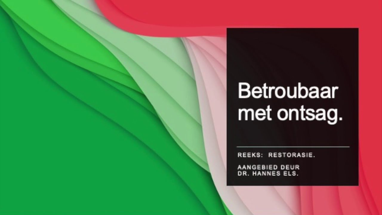 Betroubaar met ontsag. - YouTube