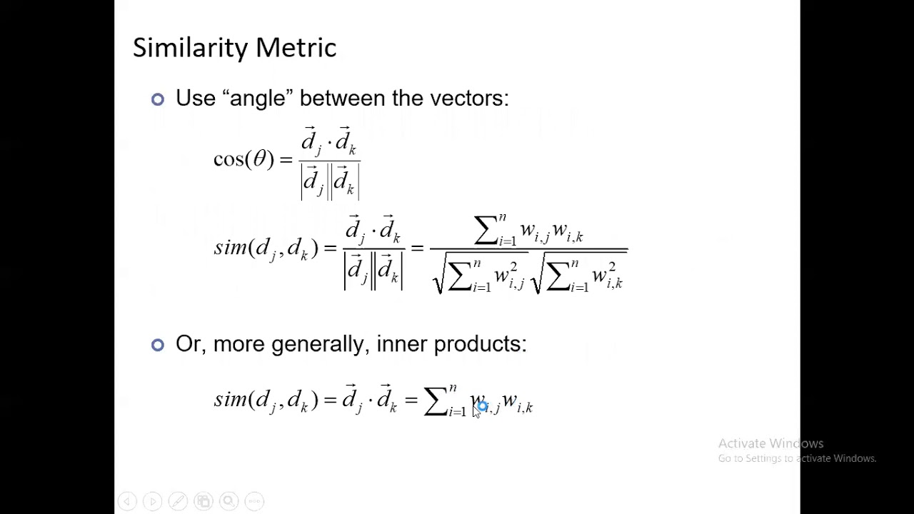 34 CSE412 lecture 11 part_2 Vector_Space_Model - YouTube