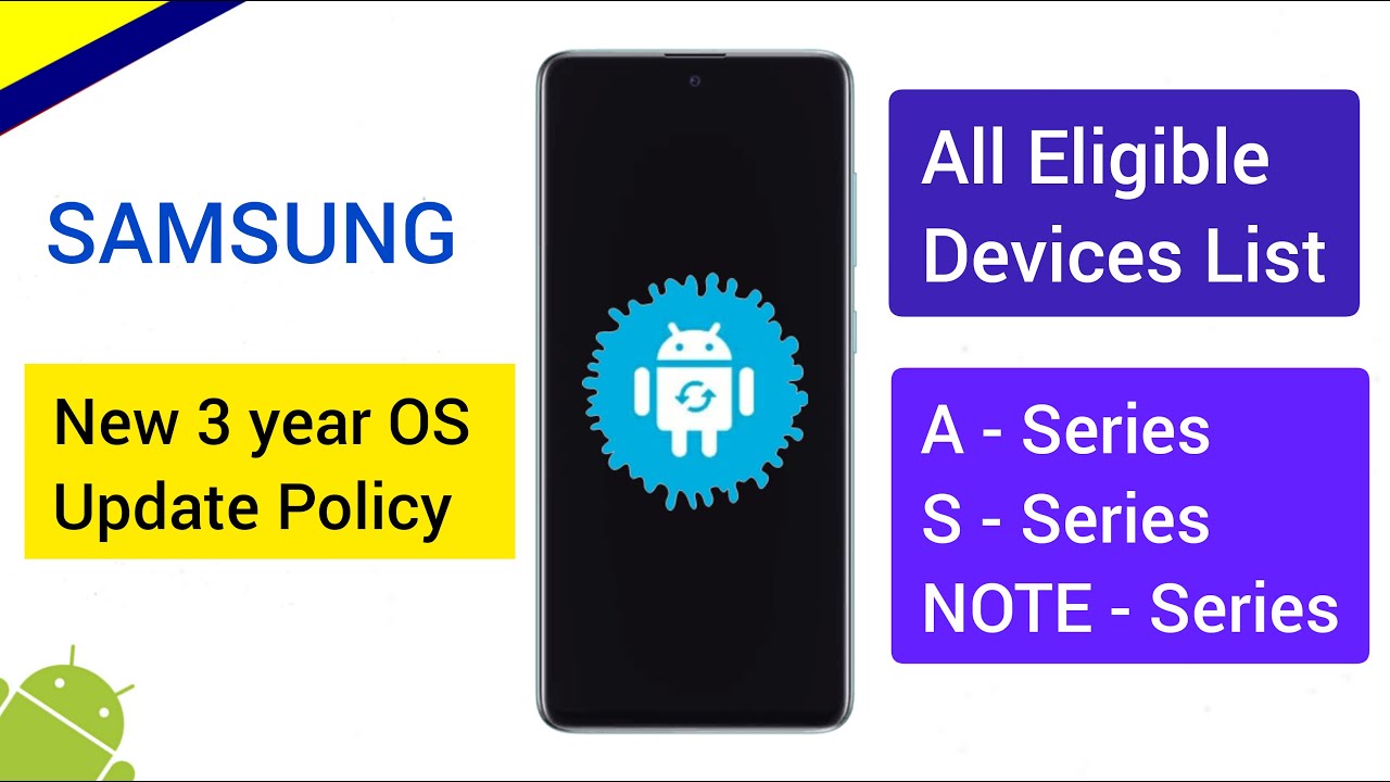 Samsung 3 Year OS update policy , All devices list are here . Good news ...