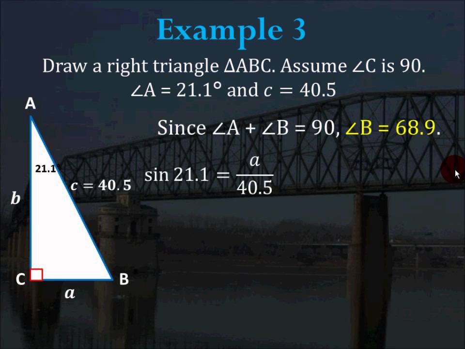 12-5 Solving Right Triangles - YouTube