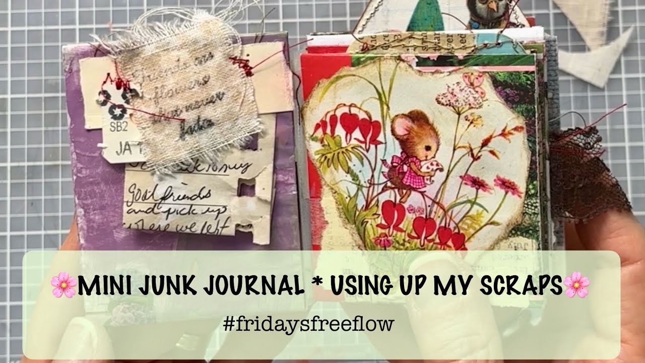 DECORATE MINI JUNK JOURNAL PAGES WITH SCRAPS~”PINE INK” PAPERS - YouTube