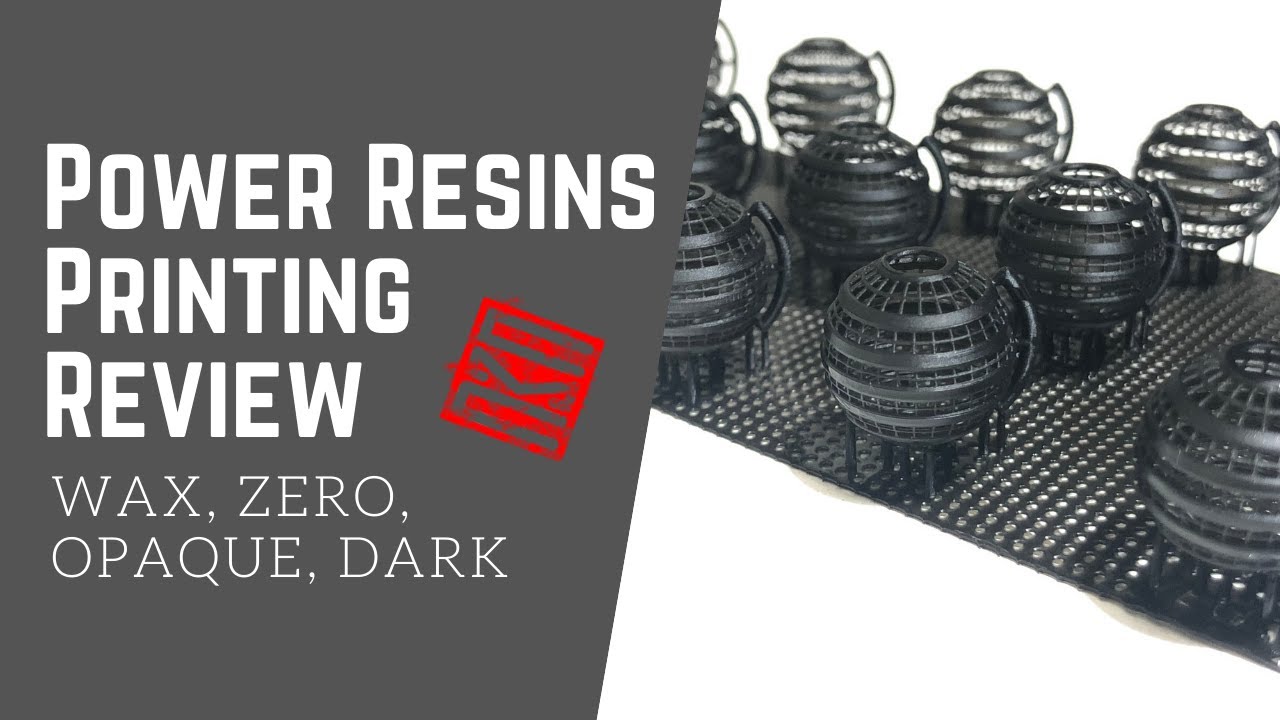 Power Resins Review - Wax, Dark, Opaque, Zero - Printability - YouTube