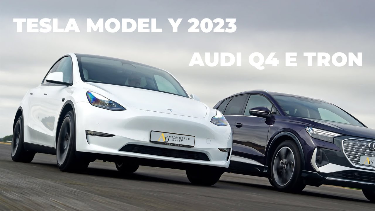 Tesla Model Y 2023 vs Audi Q4 E Tron Compared on paper: Is the Tesla ...