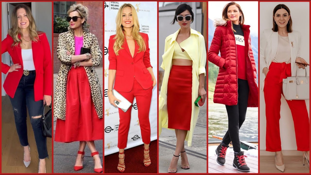 LINDAS Y MODERNAS COMBINACIONES EN COLOR ROJO 💖🤍 ️ PARA VERTE RADIANTE ...