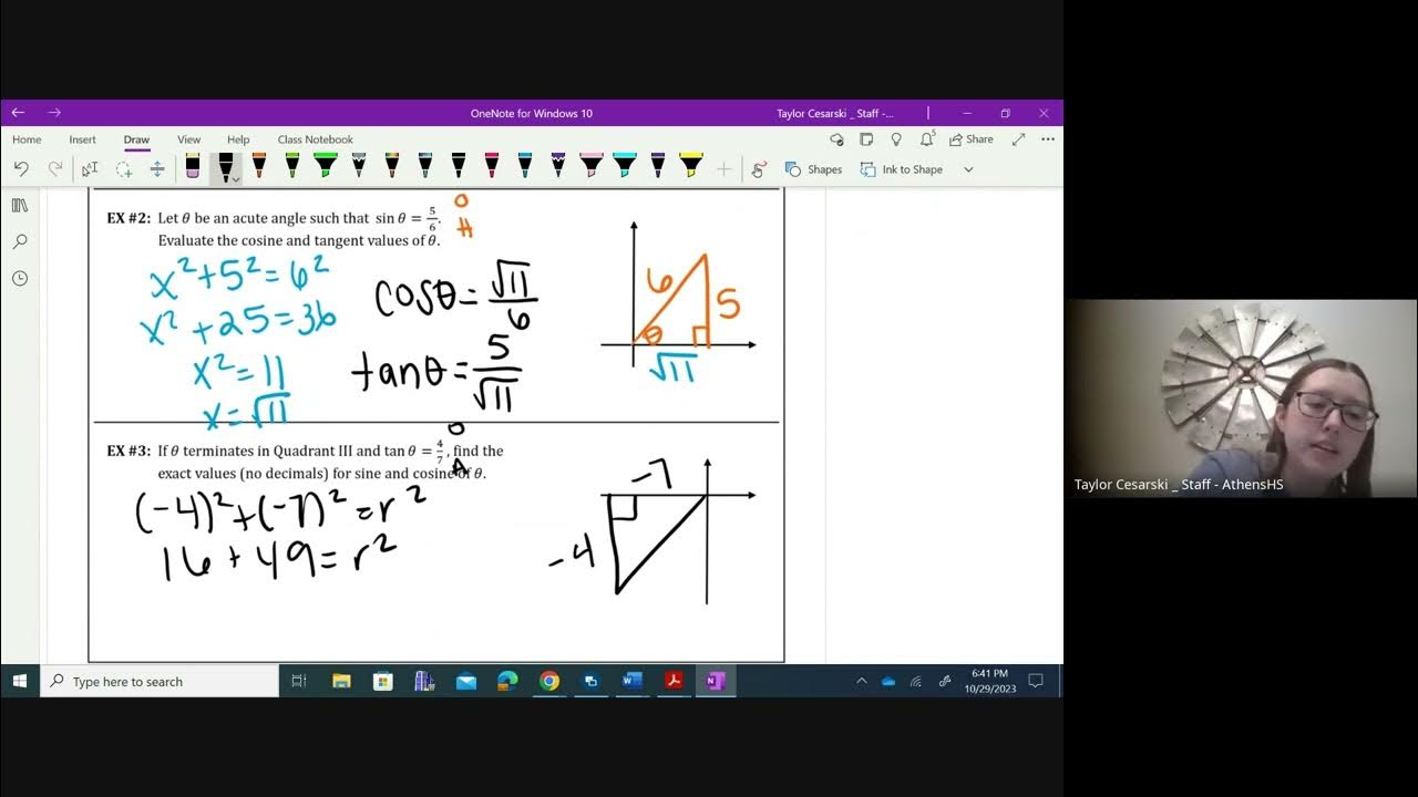 3 3 Ap Precalculus Sine And Cosine Function Values Youtube