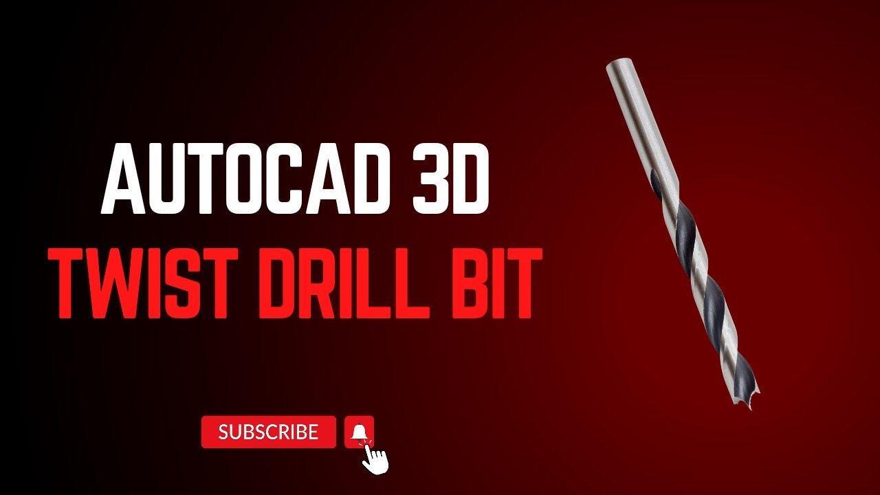 Twist Drill Bit in AutoCAD 3D - YouTube