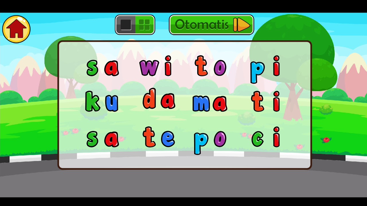 Belajar Membaca 2 Suku Kata | Game Edukasi Pembelajaran Untuk Anak TK ...