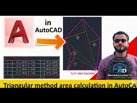 Tringular area calculation in AutoCAD 