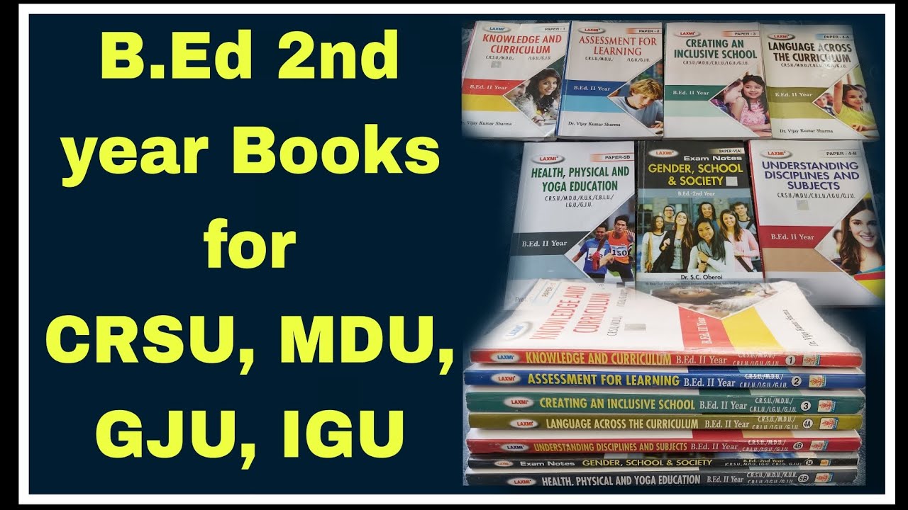 B.Ed 2nd year Books, Subjects, Marks Distribution And My Experience ...