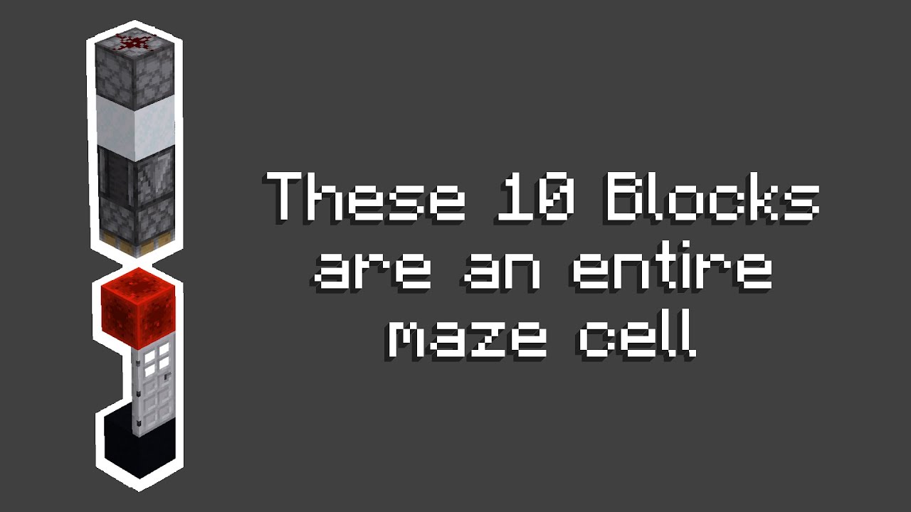 Tiny Redstone Mazes (1x1x10 Cells) (Previous World Record) - YouTube