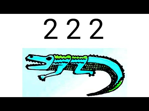 easy crocodile drawing using 222 number for beginners ll how to draw ...