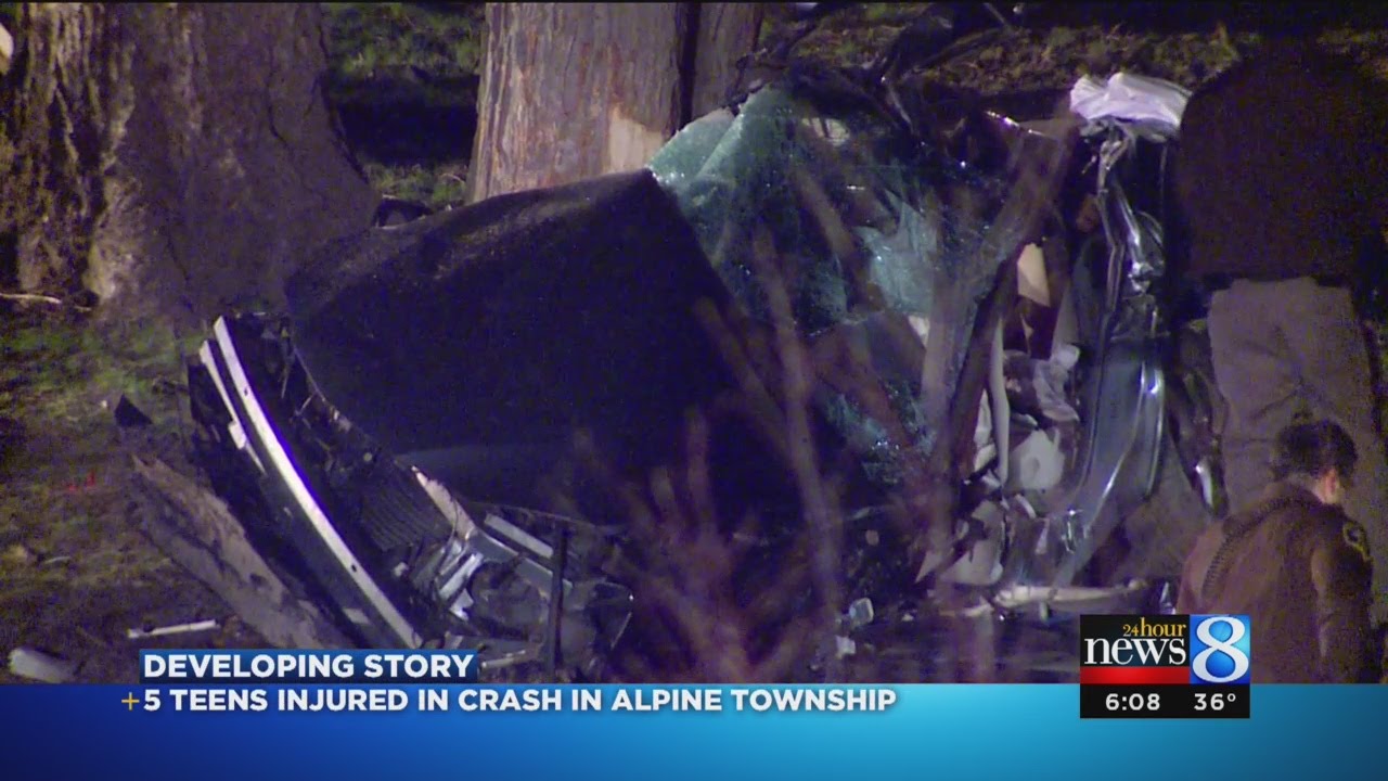 Authorities: 5 teens seriously injured in Alpine Twp. crash - YouTube