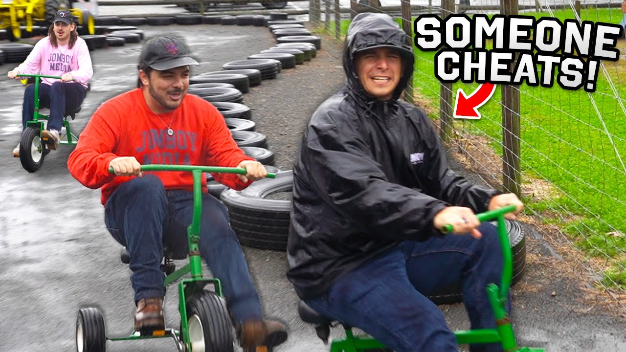 Who DOMINATED our mini-tricycle RACE?! - YouTube