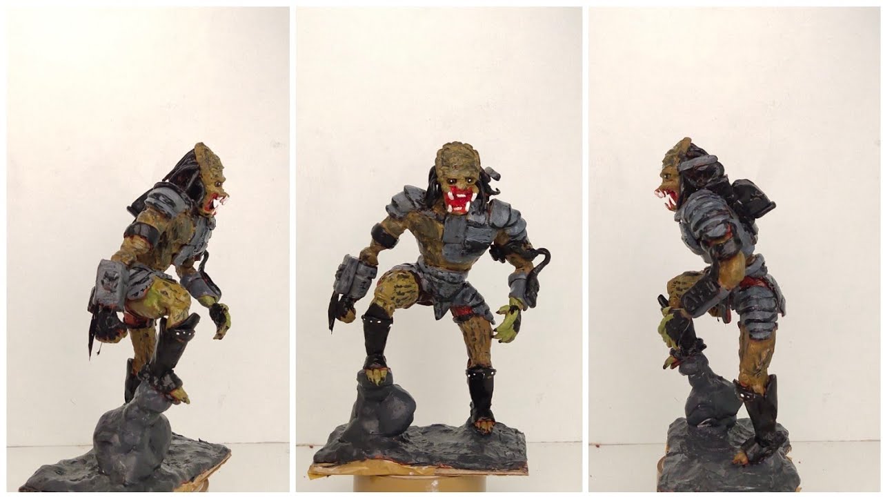 sculpting predator || movie 2018 || easy method to make predator from ...