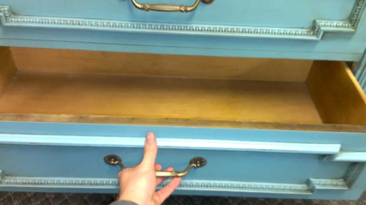 Shabby Chic Distressed and Glazed Turquoise Armoire Dresser - YouTube