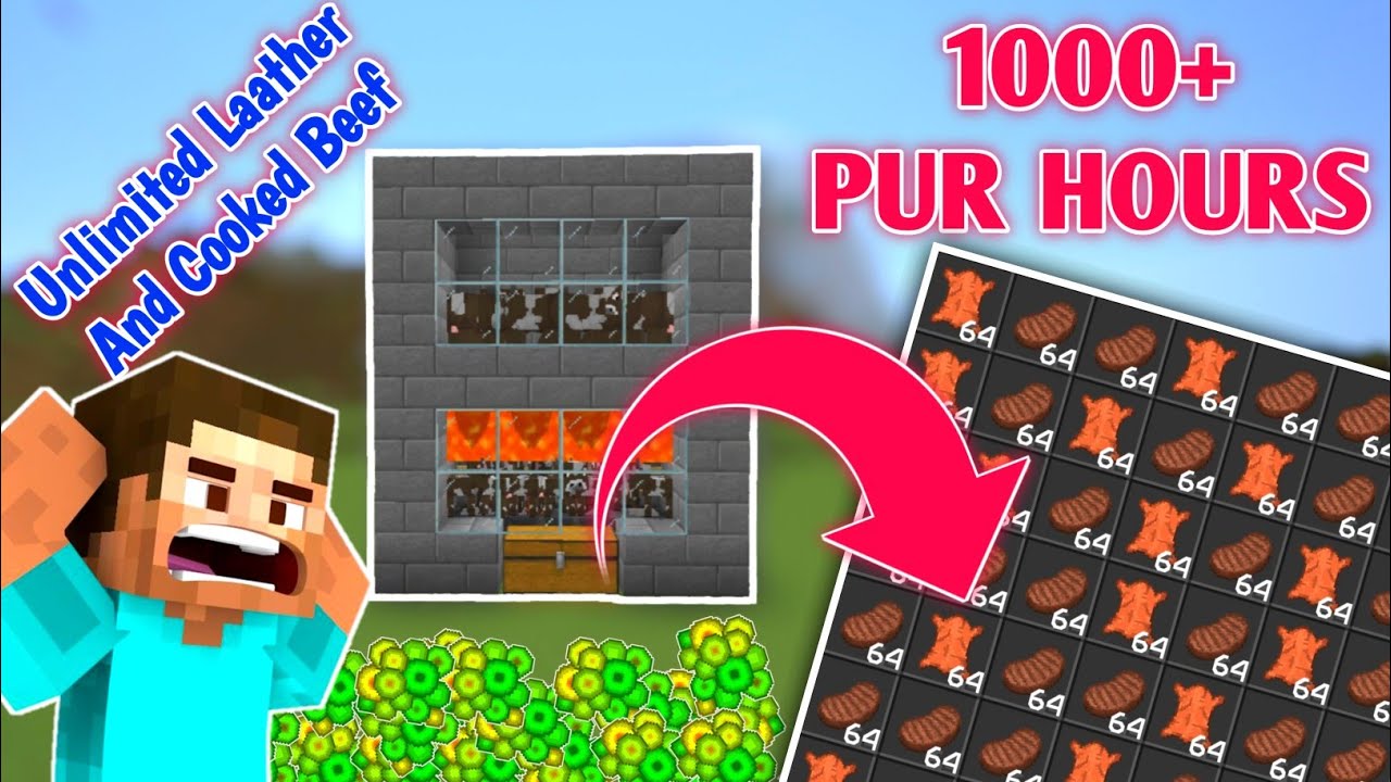 Simple 1.20 automatic cow farm tutorial in minecraft bedrock (mcpe/Java ...