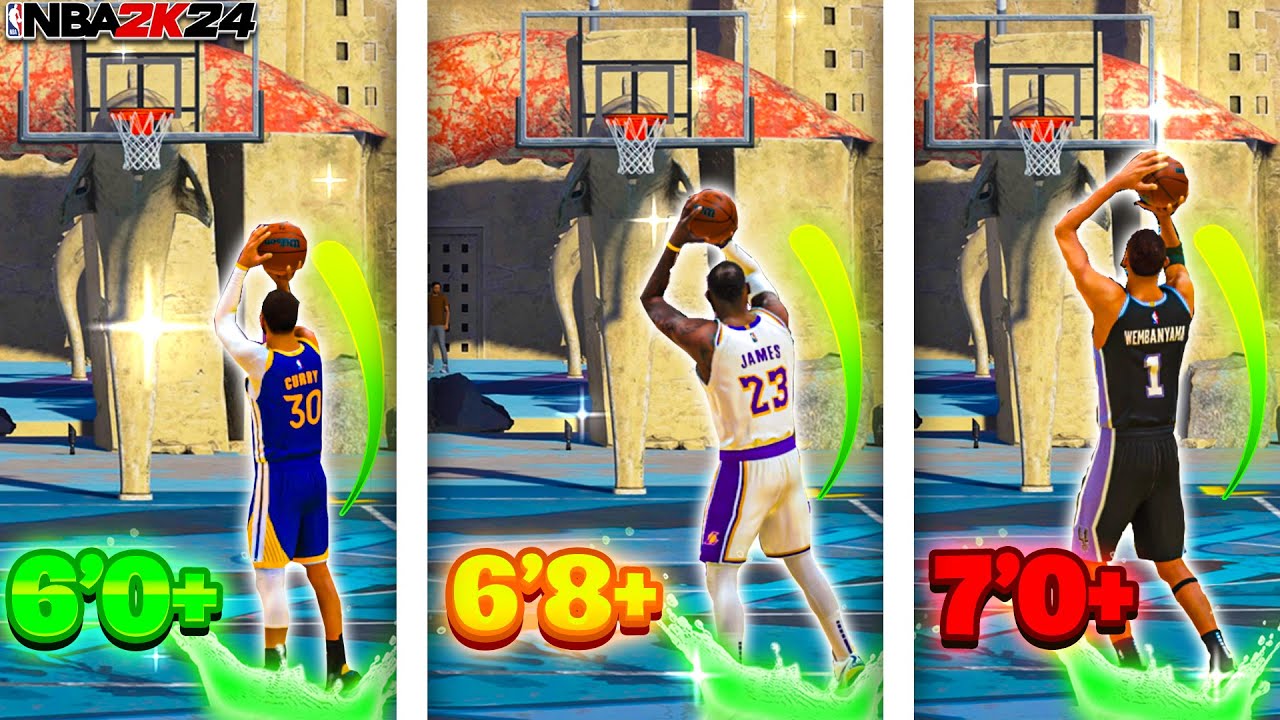 The NEW BEST JUMPSHOTS for EVERY THREE POINT RATING + HEIGHT in NBA ...