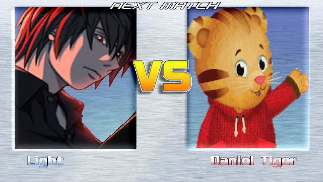 M.U.G.E.N BATTLES | Light Yagami vs Daniel Tiger | Death Note vs Daniel ...