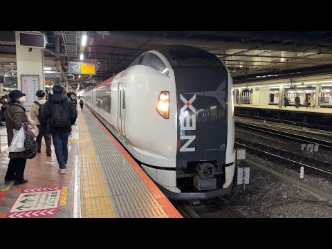 【NEX旧塗装残り5本に】E259系Ne–017編成OM入場回送新宿駅発車 - YouTube