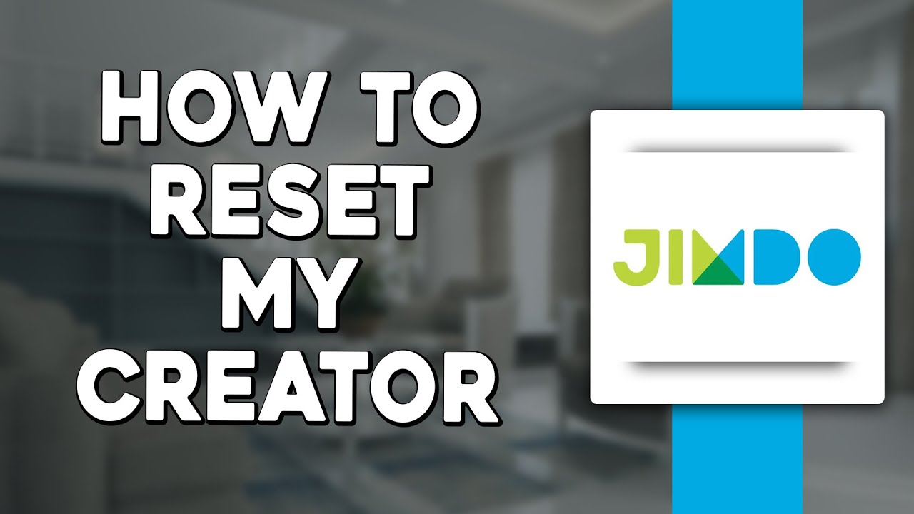 How To Reset my Jimdo Creator Website (Quick & Easy) - YouTube