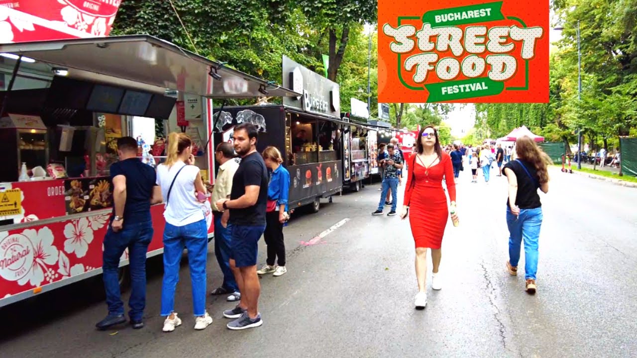(4K) Bucharest street food festival - Editia de Toamna - Bulevardul ...