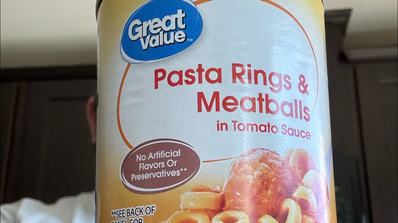 Great value, pasta rings, and meatballs - YouTube