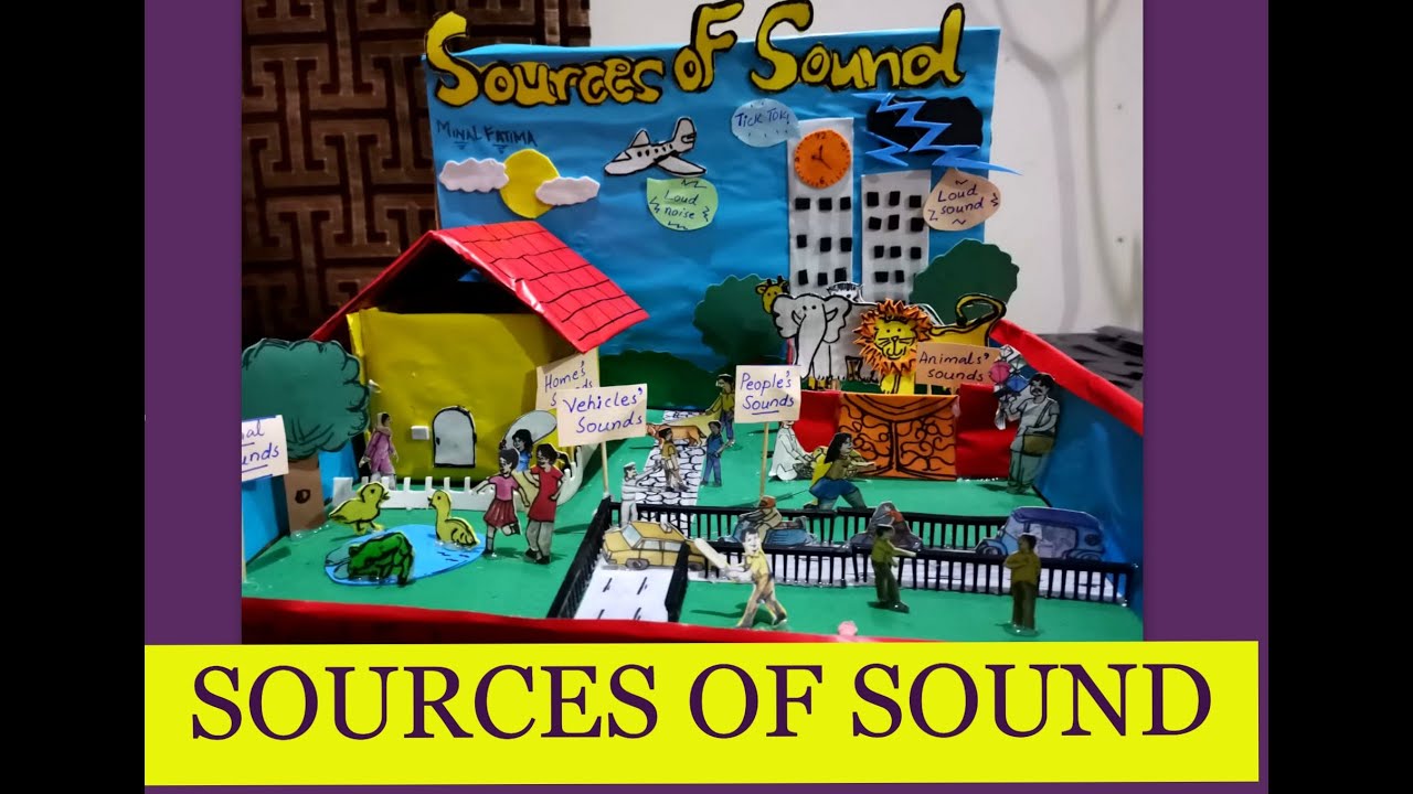 Sources Of Sound//How to make a model on Sources Of SOUND//Easy Project ...