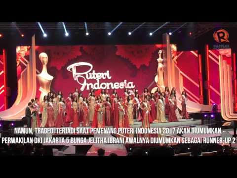 Momen terpilihnya Bunga Jelitha Ibrani sebagai Puteri Indonesia 2017