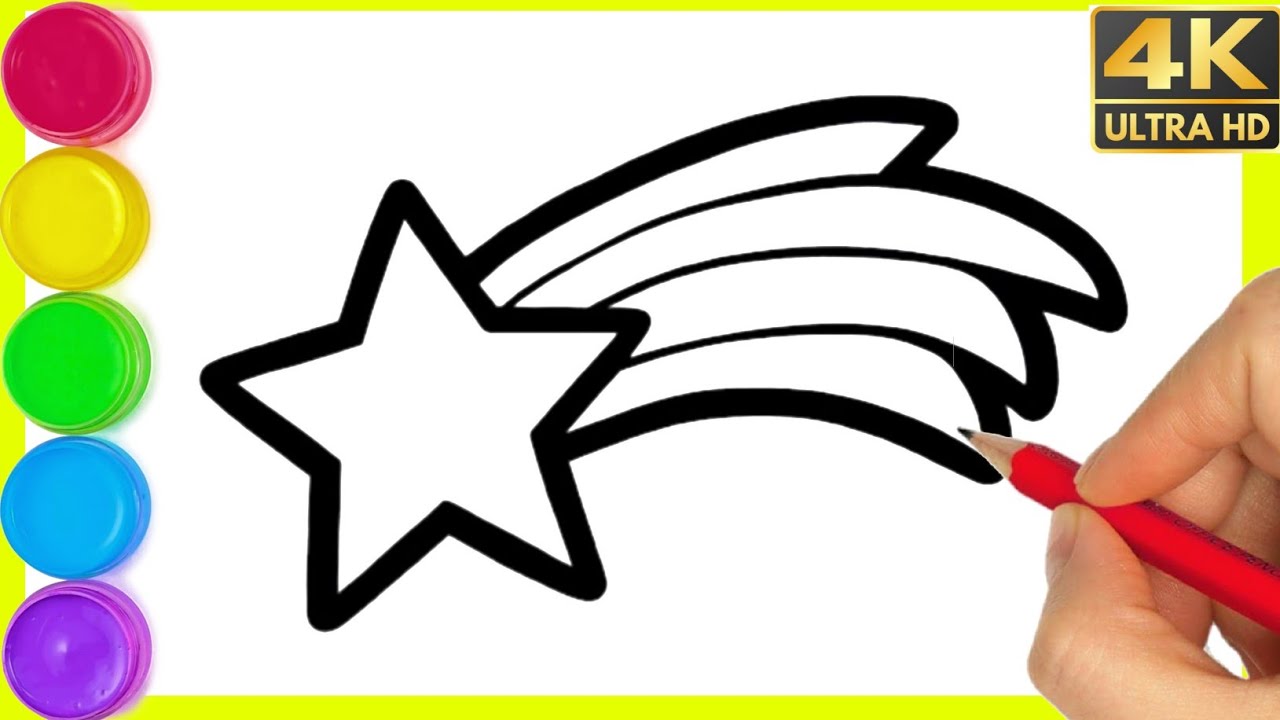 How to draw a Rainbow star | Easy drawing for beginners.| How to draw ...