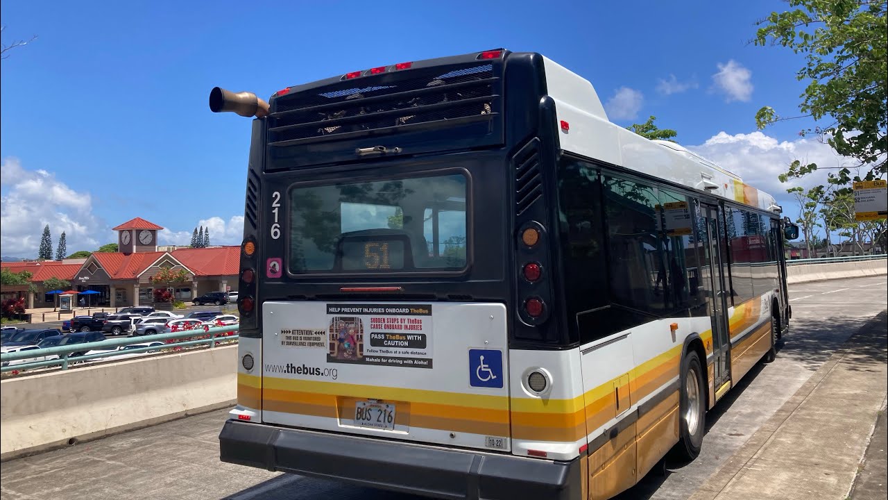 Honolulu TheBus Route 51 Wahiawa Heights, Bus 216 (Part 2) - YouTube