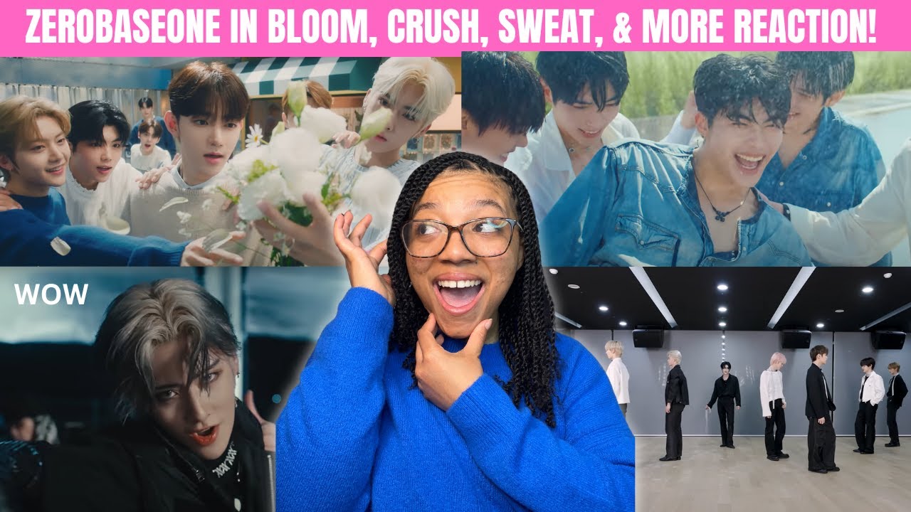 ZEROBASEONE CRUSH, IN BLOOM, SWEAT, DEAR ECLIPSE, & ROAD MOVIE REACTION!!! - YouTube