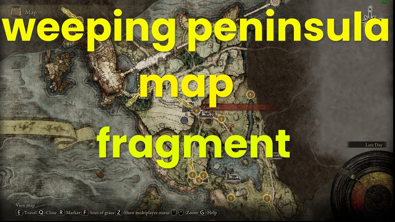 Elden Ring - second map fragment - Weeping Peninsula map fragment ...