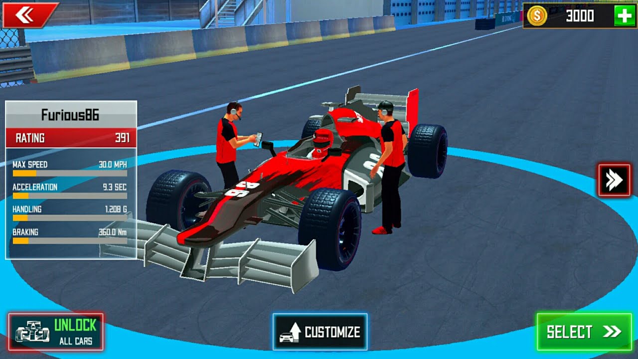 real formula car racing game race game - YouTube