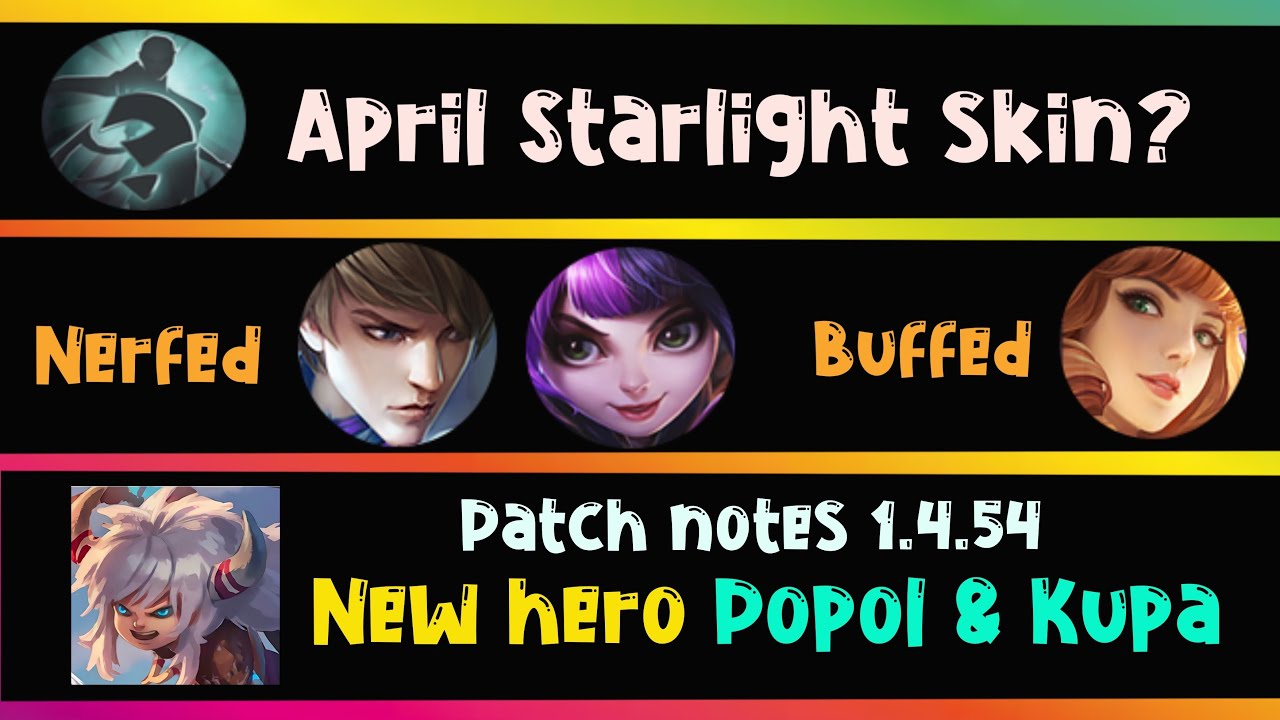 Gusion Nerf & April Starlight Skin | New Update Patch Notes 1.4.54 ...