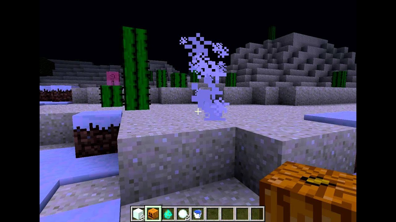 Como se crea y para que sirve un muñeco de Nieve en el Minecraft - YouTube