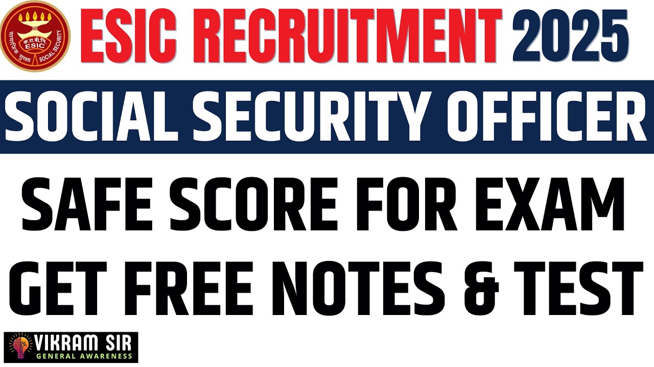 ESIC SSO 2025 II SAFE SCORE FOR EXAM - YouTube
