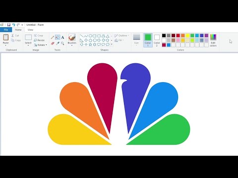 How to draw NBC logo in MS Paint | Easy step by step drawing - YouTube