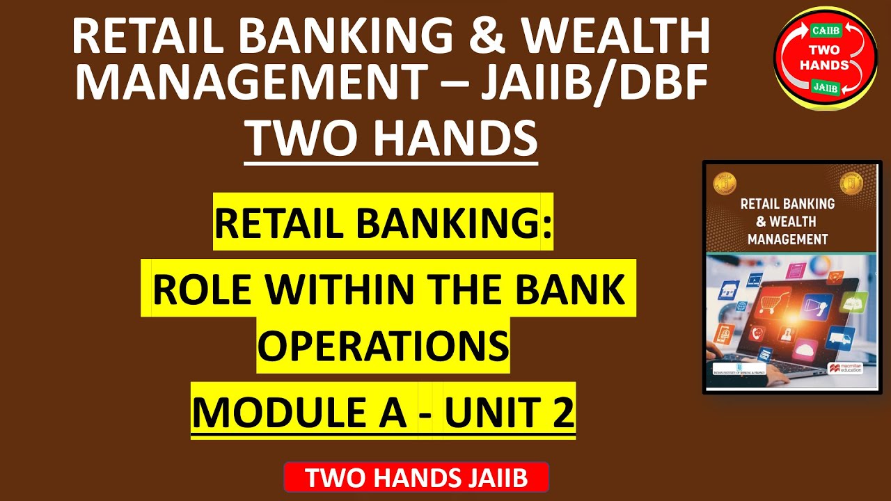 MODULE A UNIT 2 I RETAIL BANKING AND WEALTH MANAGEMENT I TWO HANDS ...
