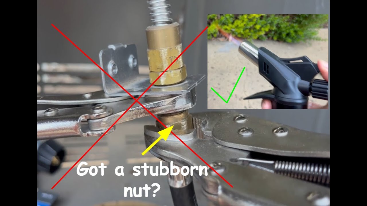 A Trick on Loosening a Nut if Wrenches Aren't Enough - YouTube