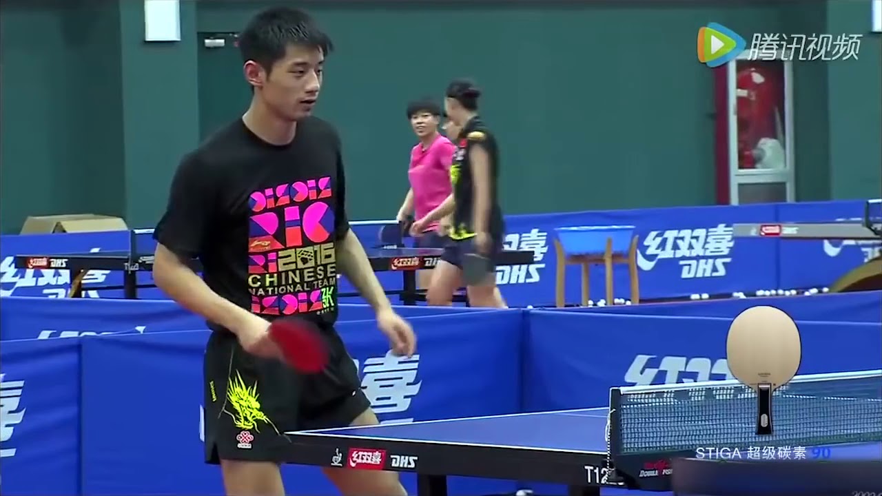Zhang Jike Improve His SUPER Technique With Liu Guoliang - YouTube