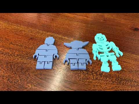 VLog LEGO Minifigures 3D Printed Flexi Models + 2 Star Wars Character Flexi Models